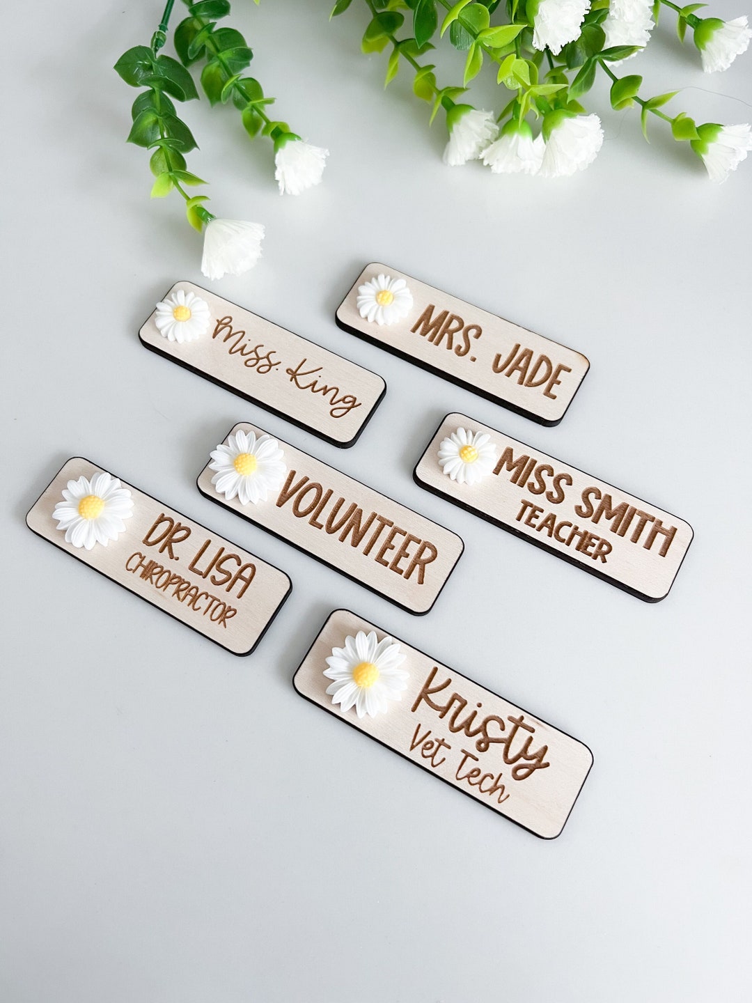 Personalized Name Badge, Custom Name Tag, Job Title Name Tag, Engraved ...