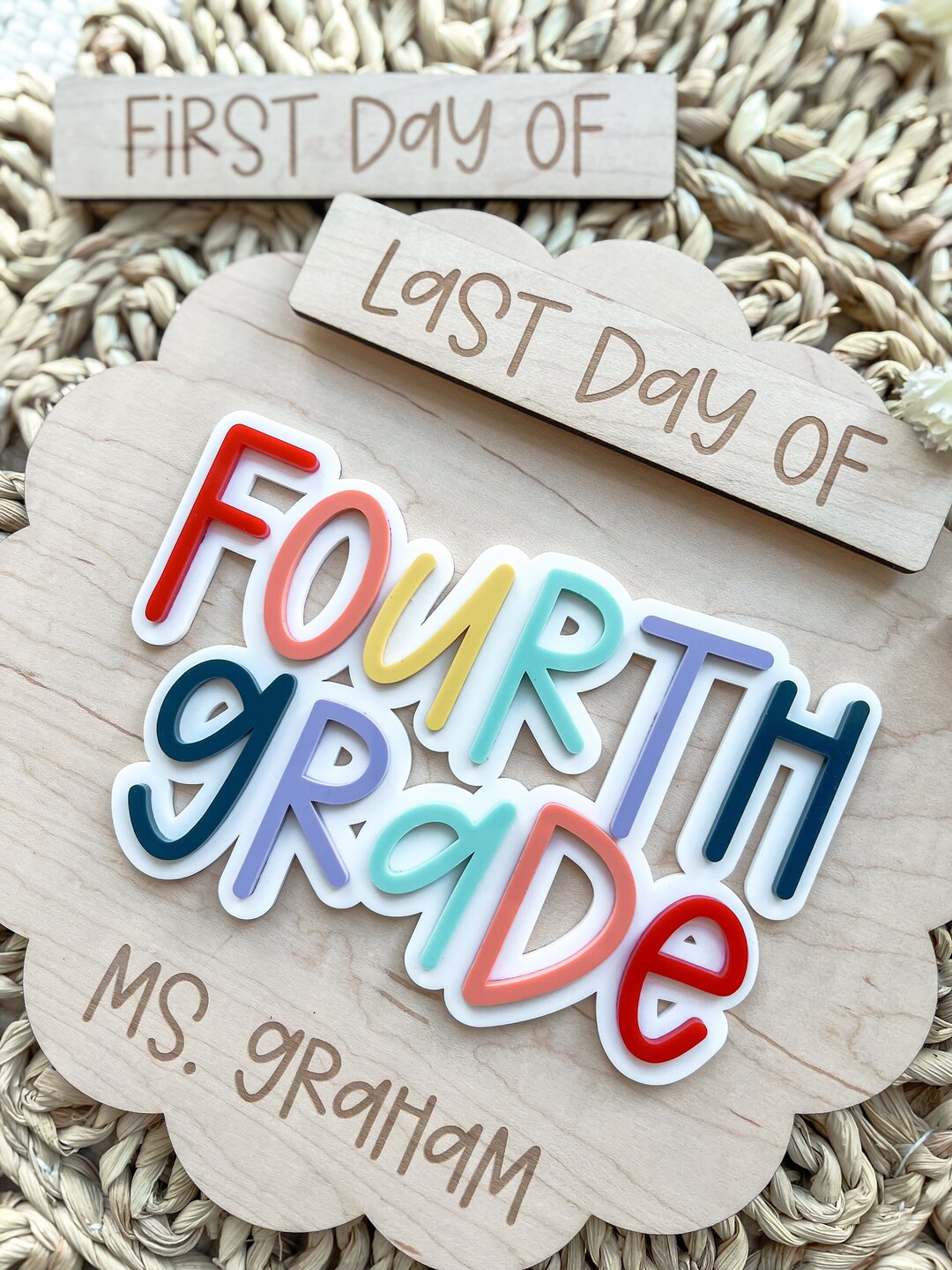 Personalized First Day of School Signs, Teacher Photo Props, Classroom ...