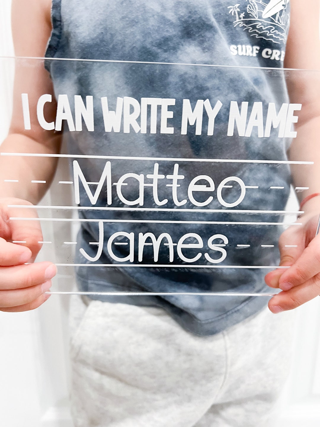 Personalized Name Tracing Board, Custom Gift for Kids, Acrylic Name ...