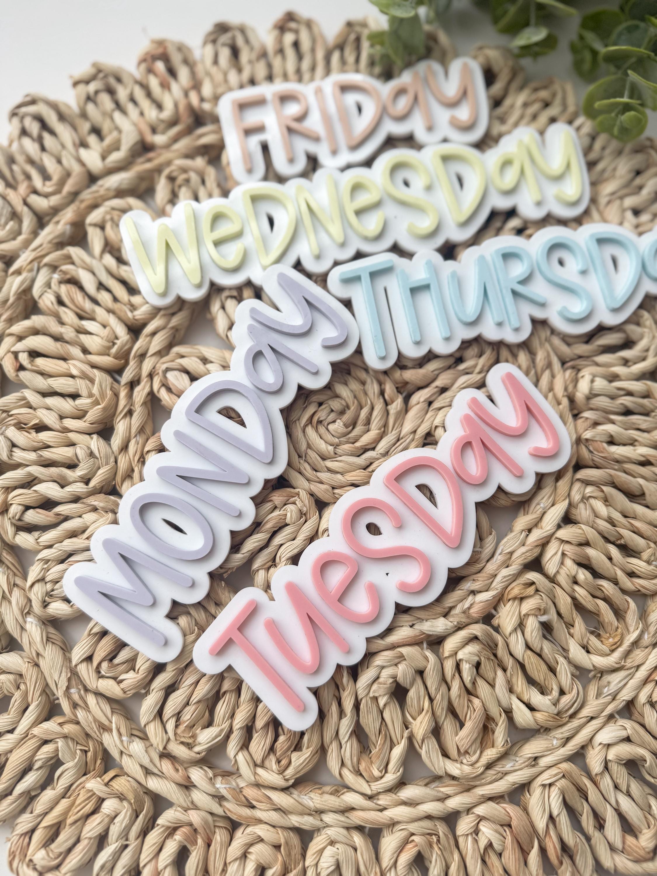 Days of the Week Magnets, Daily Schedule Whiteboard Magnets, Teacher ...