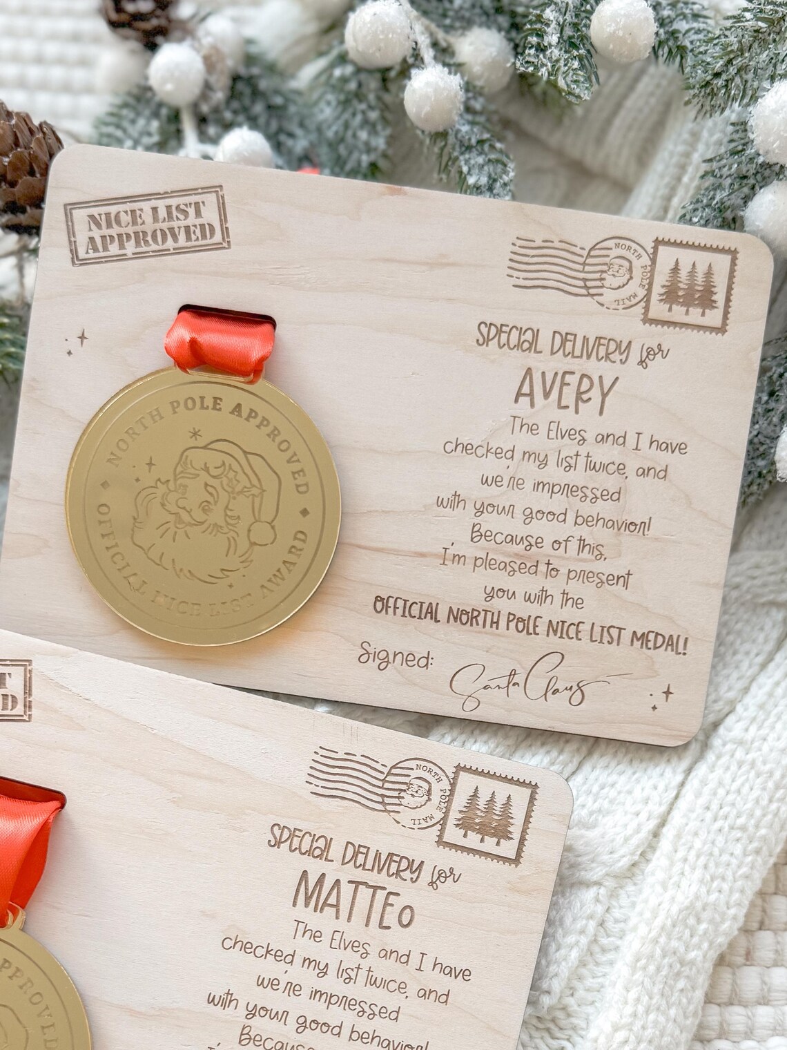 Good List Award, Personalized Good List Medal, Christmas Keepsake ...