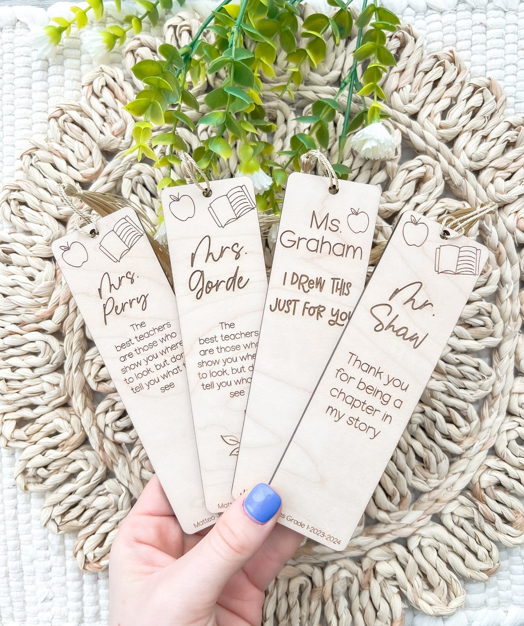 Personalized Teacher Appreciation Gift, Bookmarks for Teachers, Gifts ...