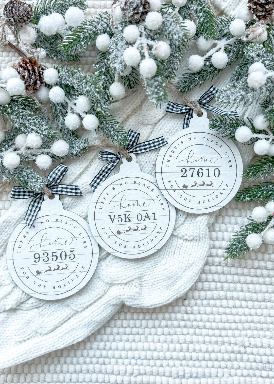 Personalized Zip Code Ornament, Minimalistic Ornament, Christmas ...