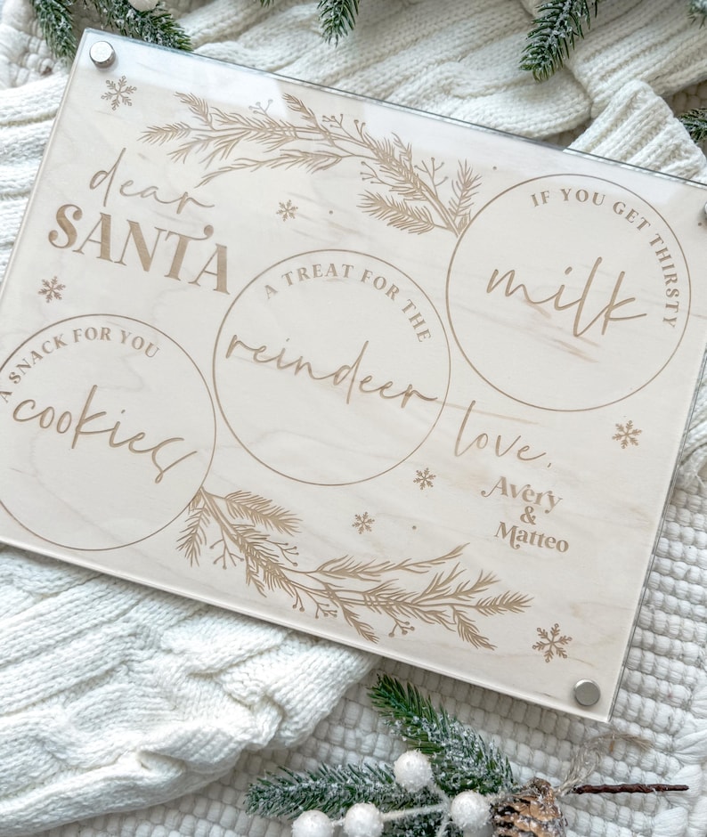 Personalized Santa Tray, Dear Santa Tray, Christmas Eve Tradition ...