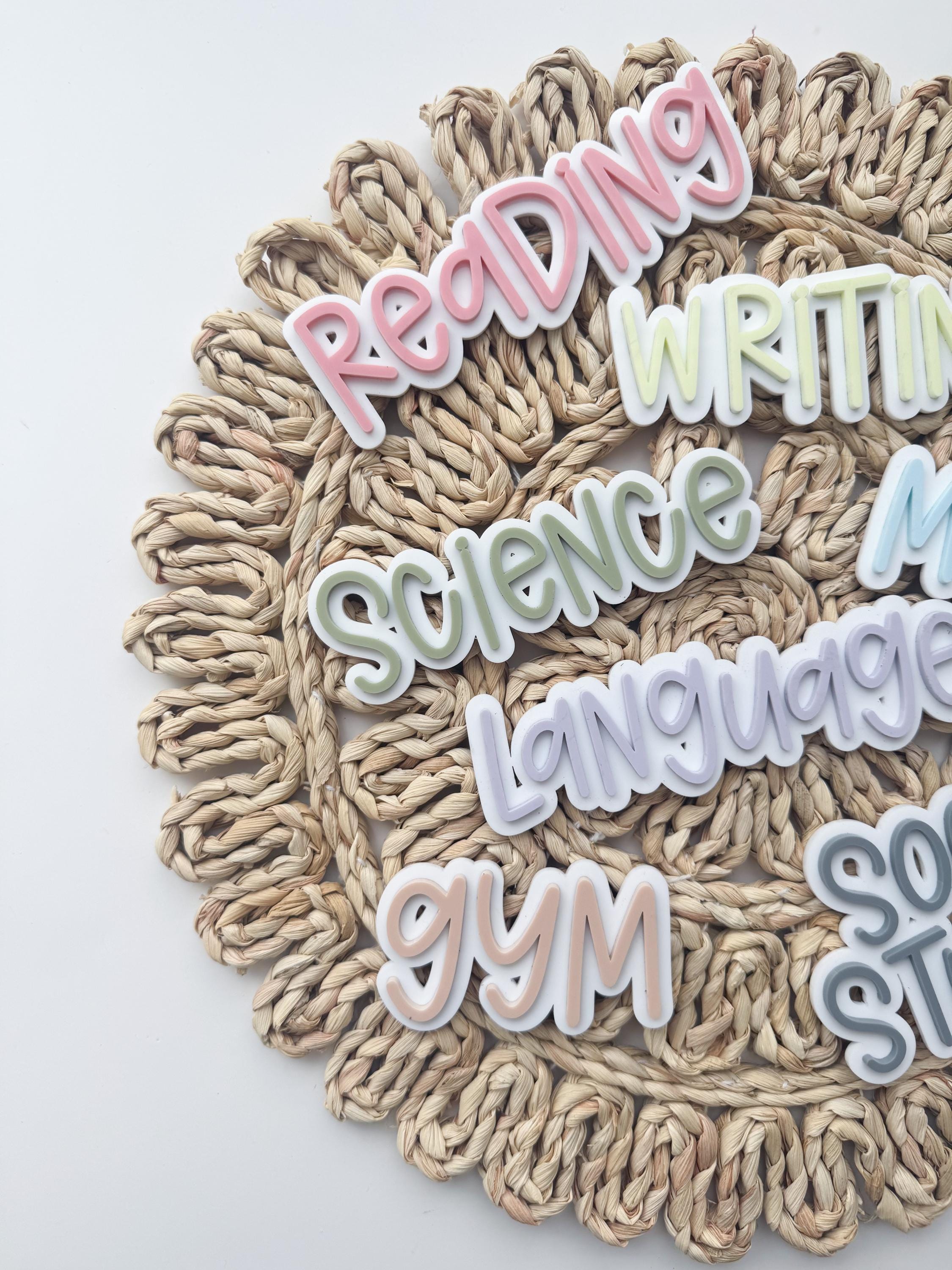 Classroom Subject Magnets, Custom Whiteboard Magnets,daily Schedule ...
