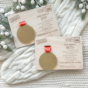 Nice List Award, Personalized Nice List Medal, Christmas Keepsake ...