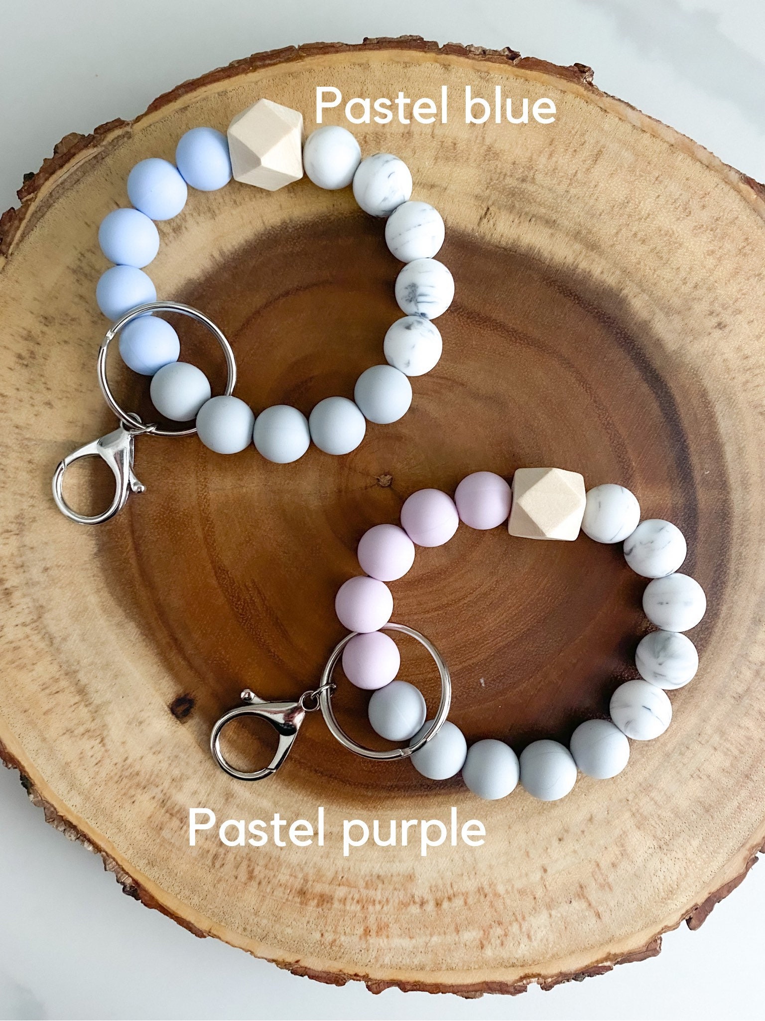 Stretchy Keychain Wristlet Silicone Beaded Wristlet Keychain - Etsy