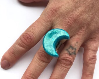 Once in a Blue Moon Diamond Ring - Etsy