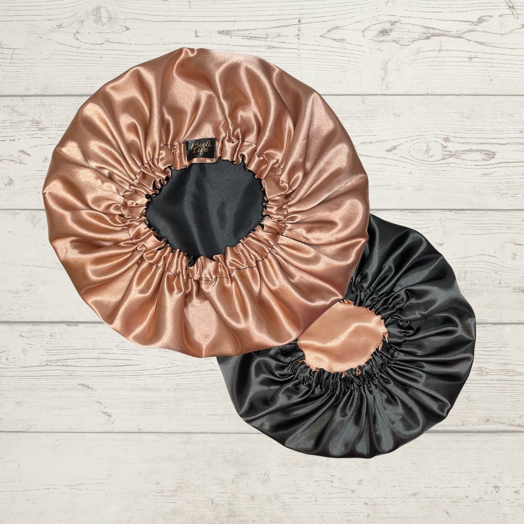 Rose Gold & Black Reversible Bonnet - Etsy