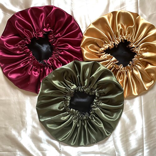 Adjustable Perfect Fit Reversible Satin Hair Bonnet - Etsy