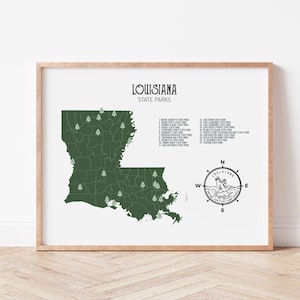 Louisiana State Parks Map - Etsy