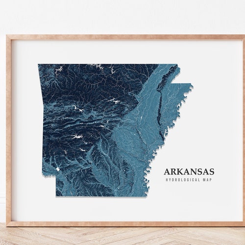 ARKANSAS State Wall Map Large Print Poster - Etsy