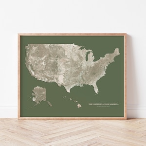 United States Hydrological Map (green), Map of US Rivers and Lakes ...