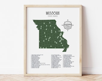 Missouri State Parks Map - Etsy