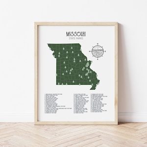 Missouri State Parks Map - Etsy