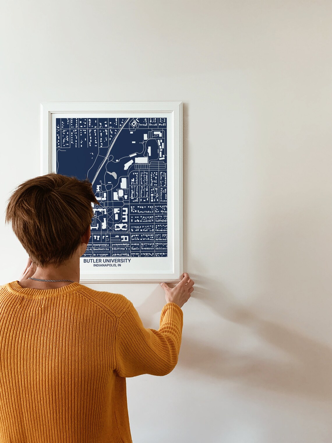 Butler University Map Gift Indianapolis Map Print | Etsy