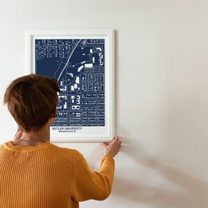 Butler University Map Gift, Indianapolis Map Print - Etsy