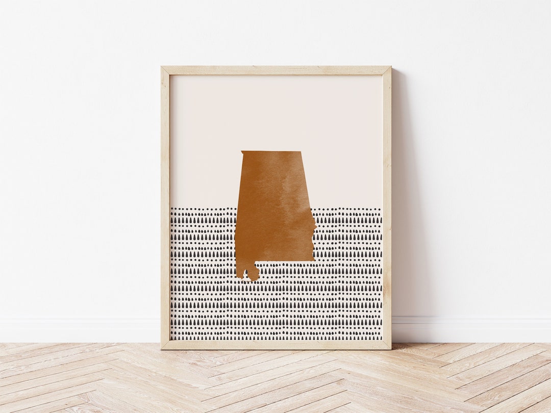 Alabama Boho Wall Art Map - Etsy