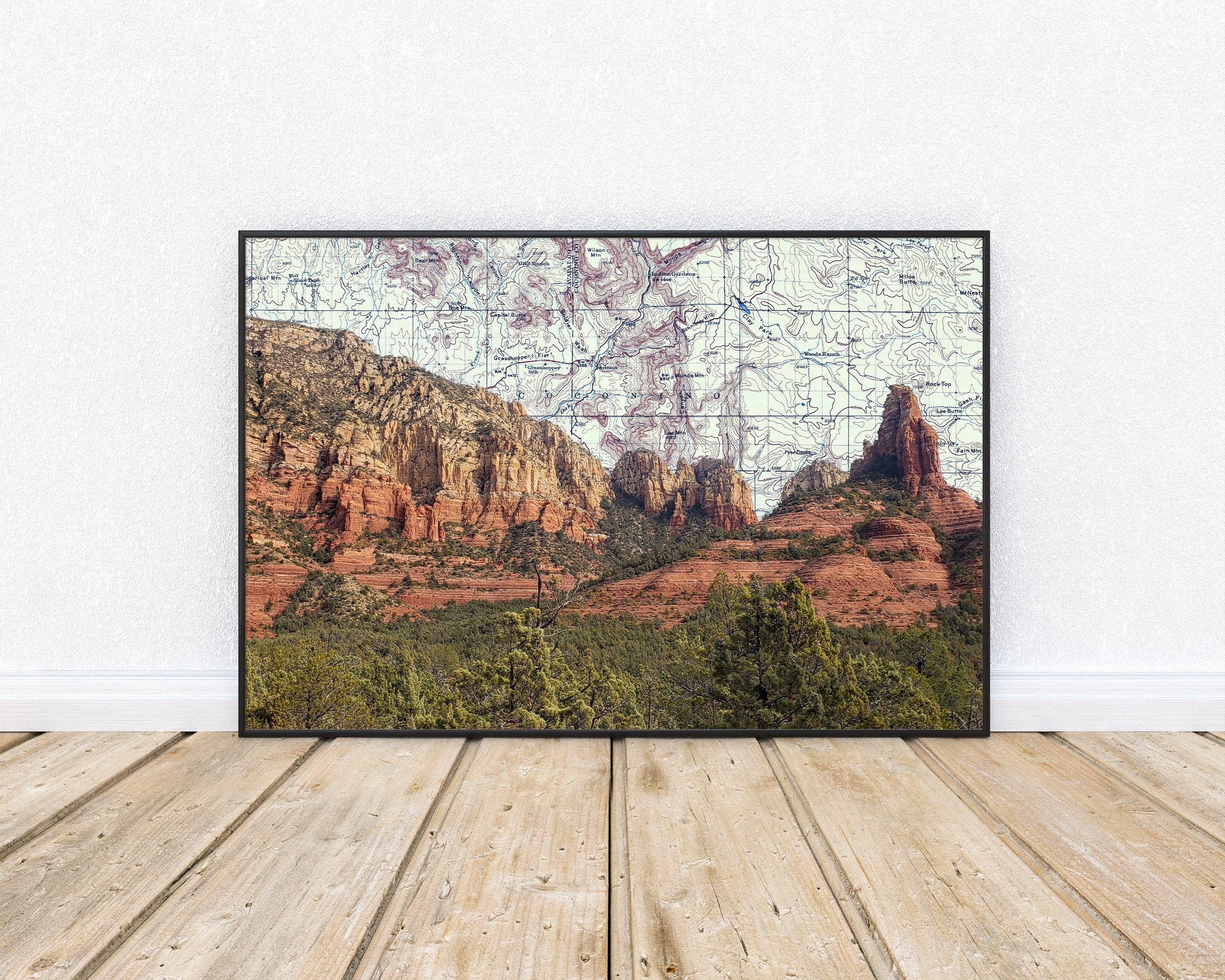 Sedona Arizona Artwork Sedona Map Gift | Etsy