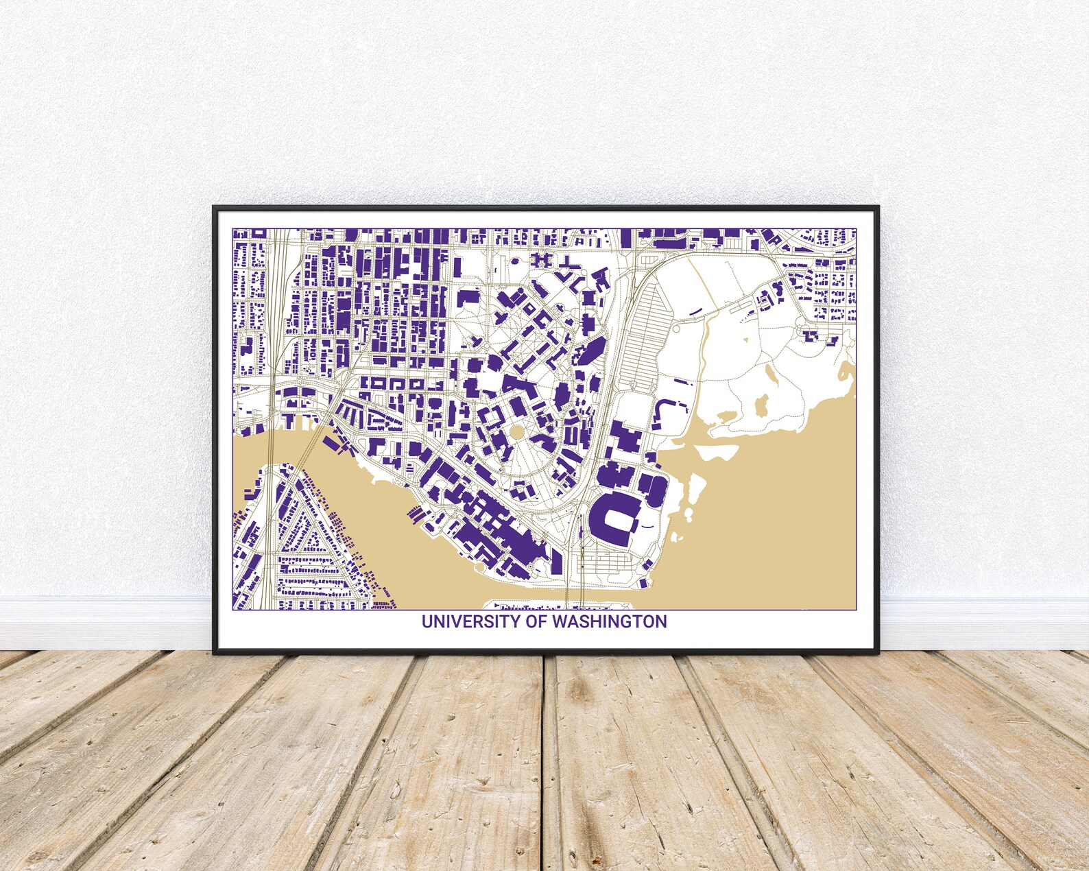 University of Washington Map Print - Etsy