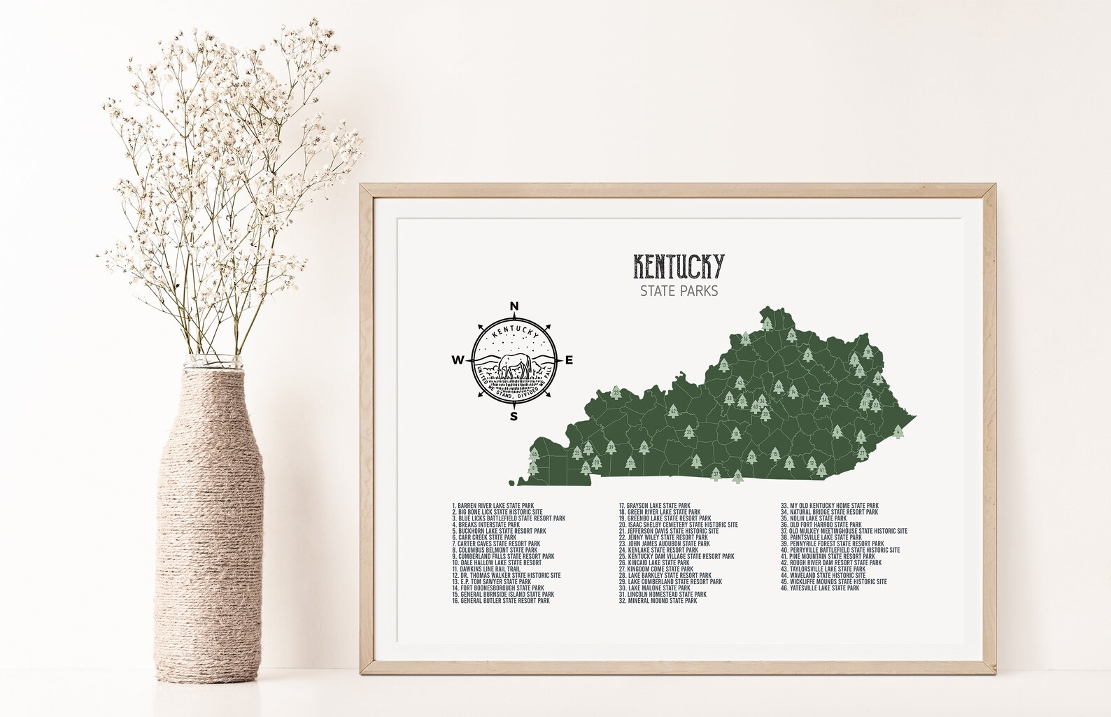 Kentucky State Parks Map Family Adventure Map Gift - Etsy
