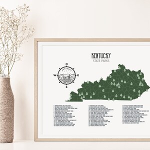 Kentucky State Parks Map, Family Adventure Map Gift - Etsy