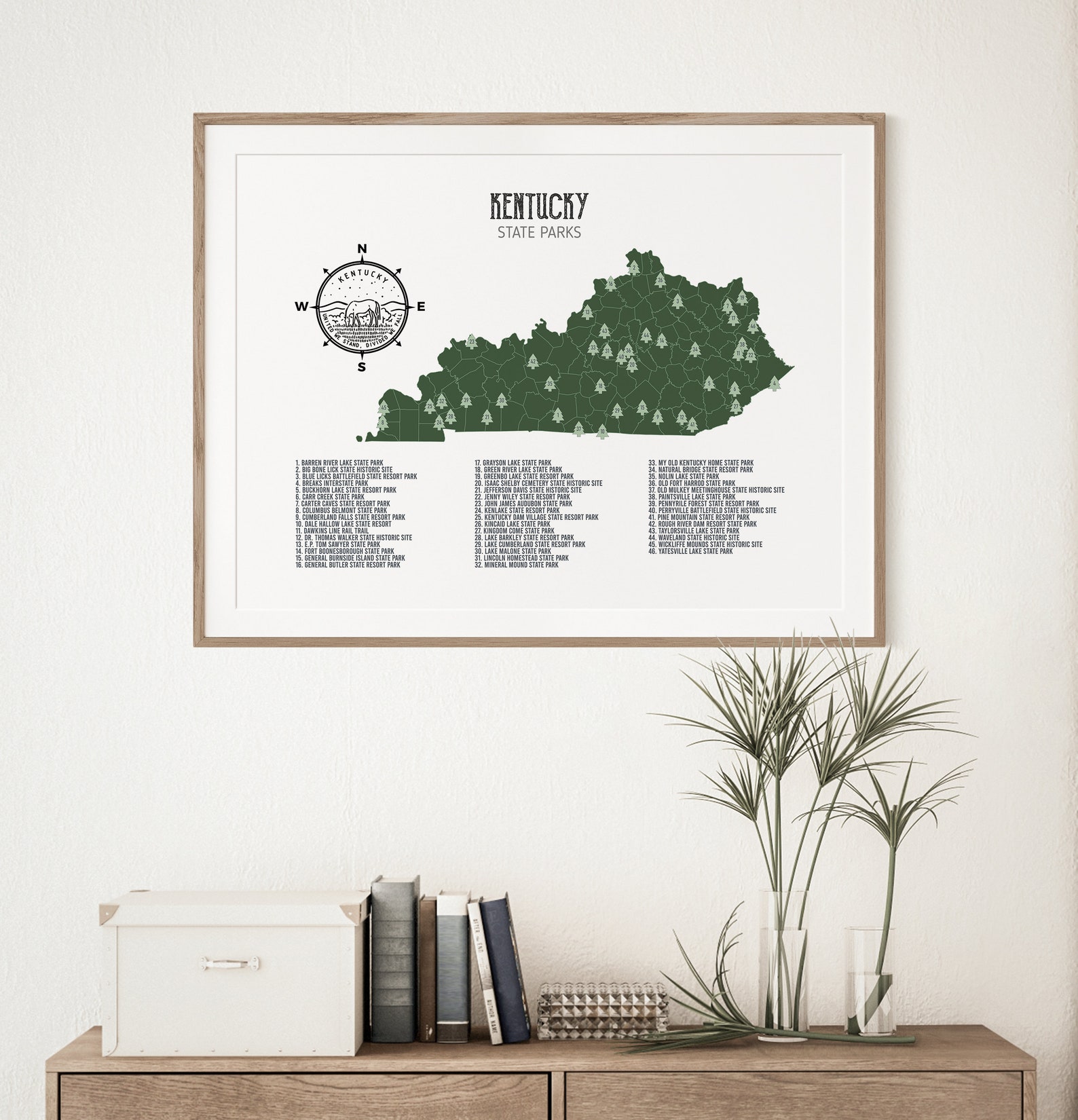 Kentucky State Parks Map, Family Adventure Map Gift - Etsy