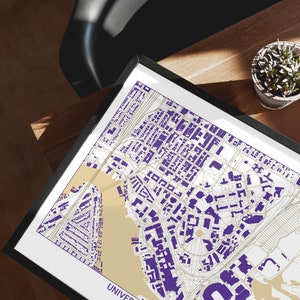 University of Washington Map Print - Etsy