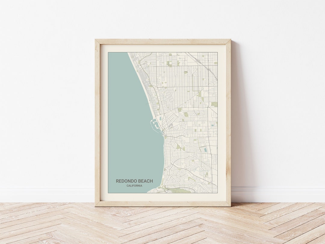Redondo Beach CA Map Print, Map of Redondo Beach - Etsy