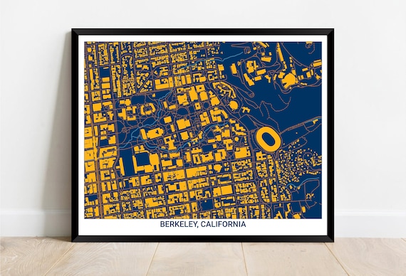 Berkeley CA Map Print Map of UC Berkeley - Etsy