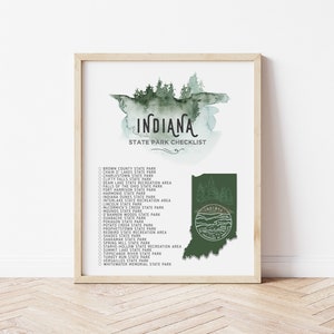 Indiana State Park Checklist - Etsy