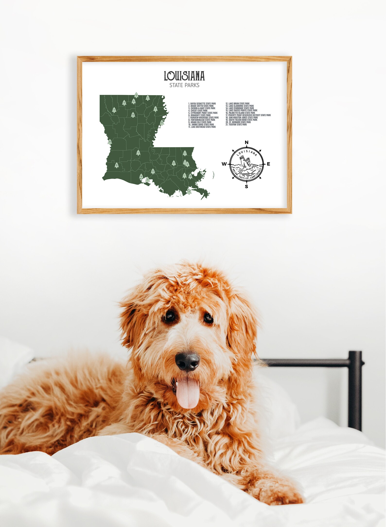 Louisiana State Parks Map - Etsy