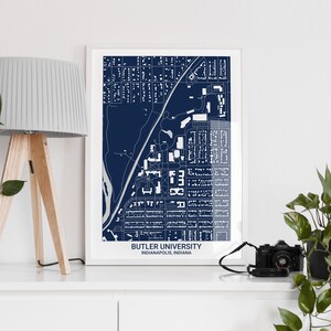 Butler University Map Gift, Indianapolis Map Print - Etsy