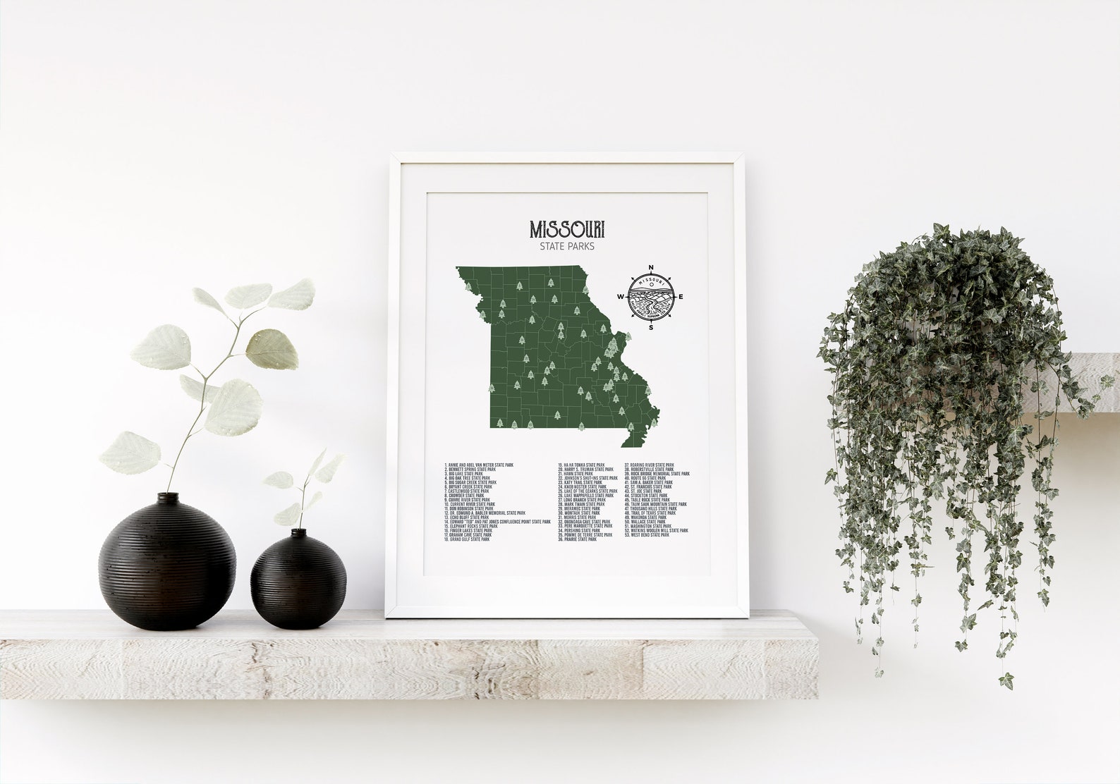 Missouri State Parks Map - Etsy