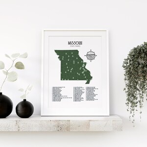 Missouri State Parks Map - Etsy