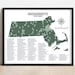 Massachusetts State Parks Map - Etsy