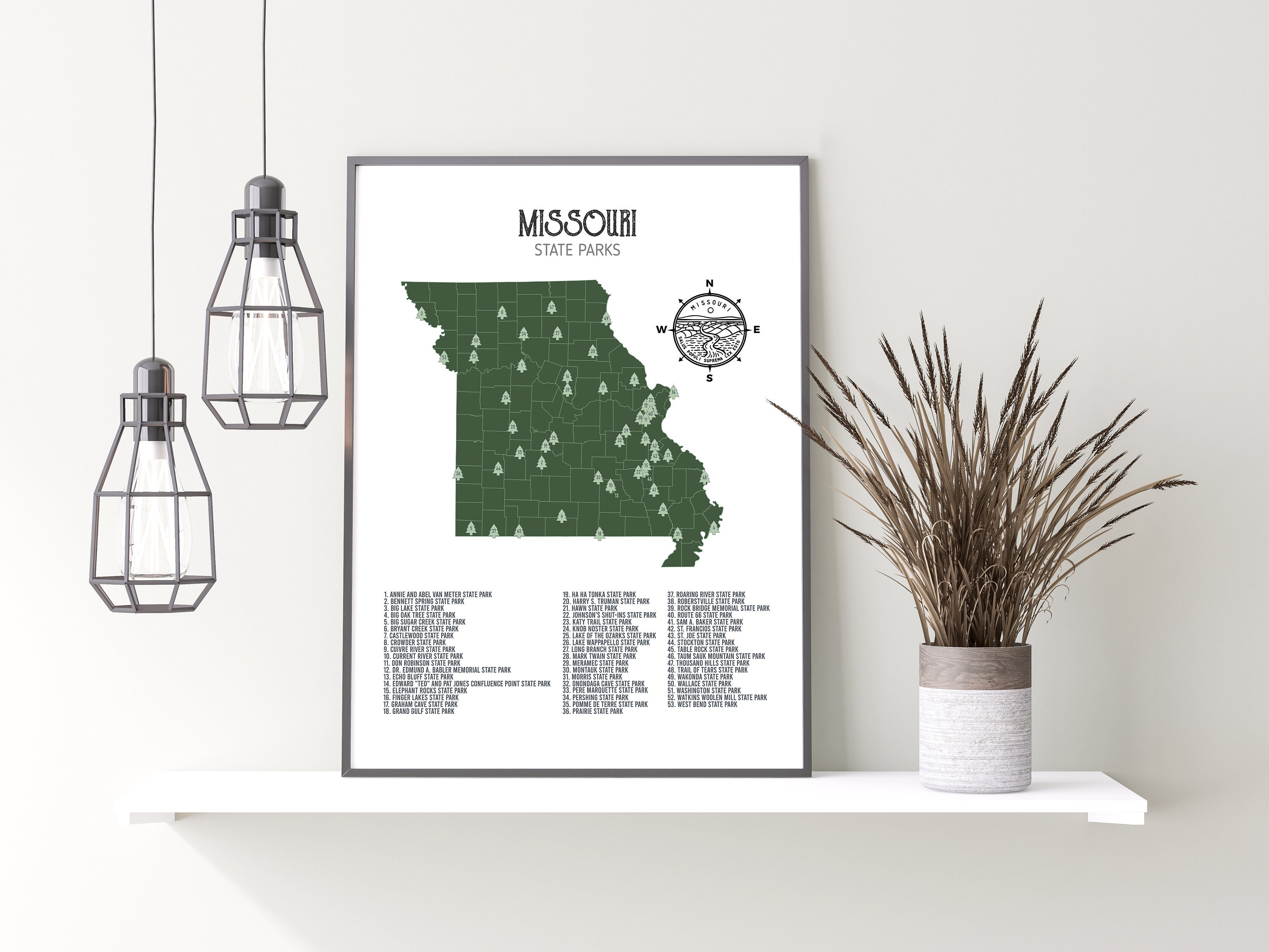 Missouri State Parks Map - Etsy