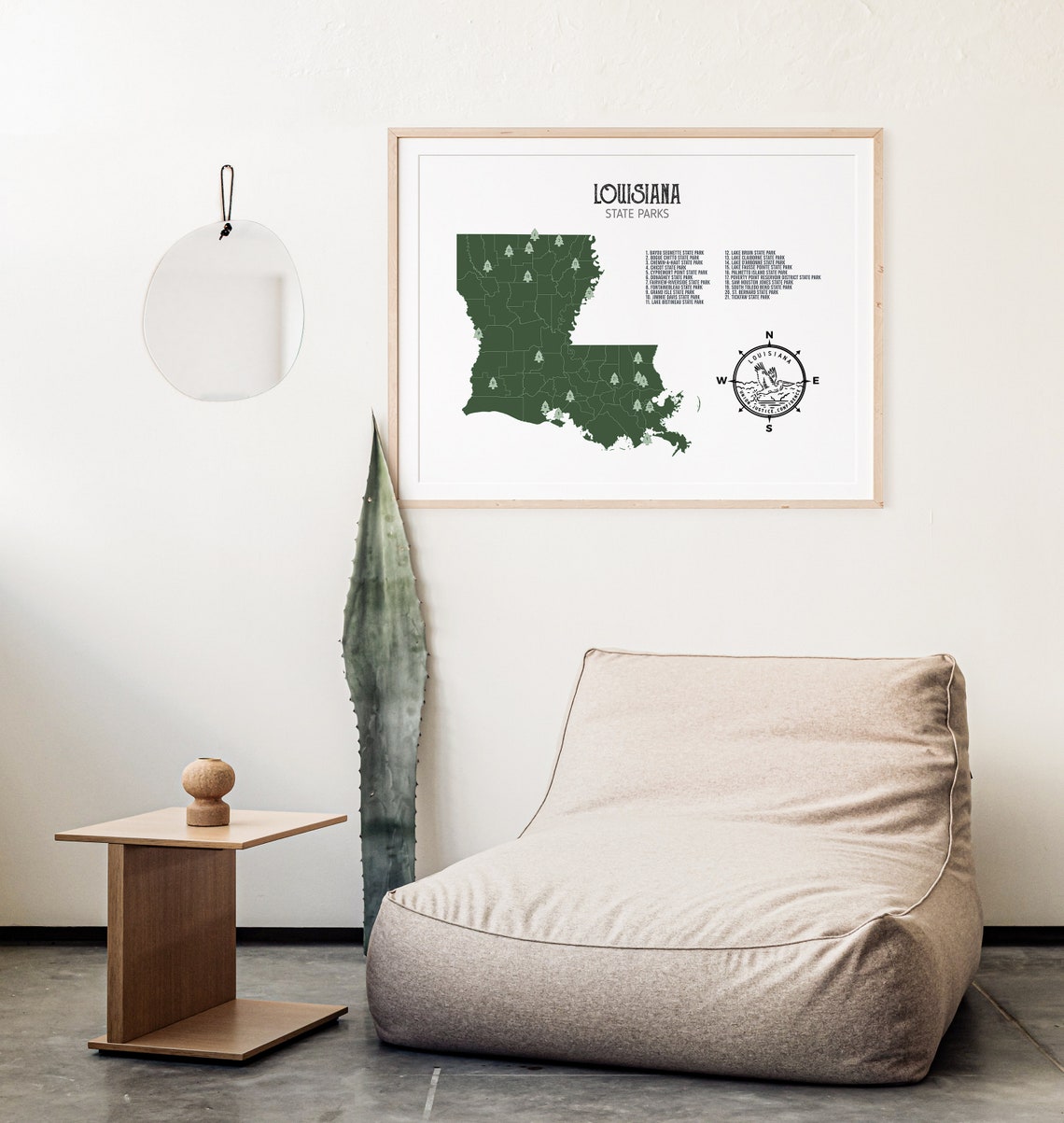 Louisiana State Parks Map - Etsy