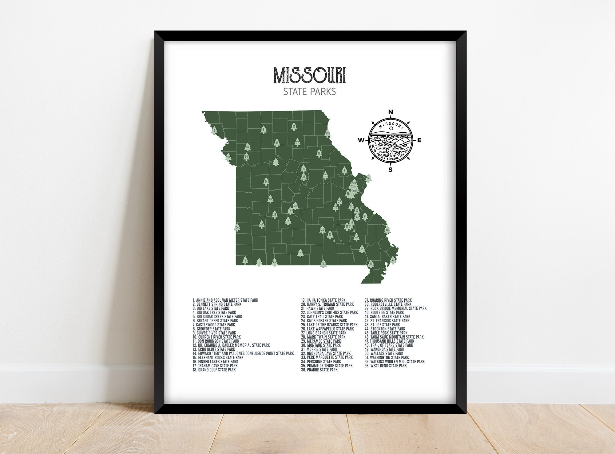 Missouri State Parks Map - Etsy