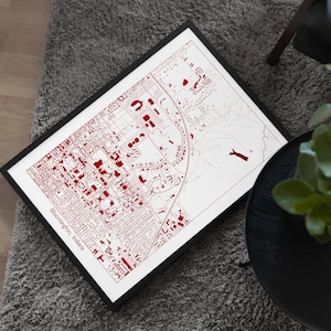 Bloomington IN Map Print, Indiana University Campus Map - Etsy