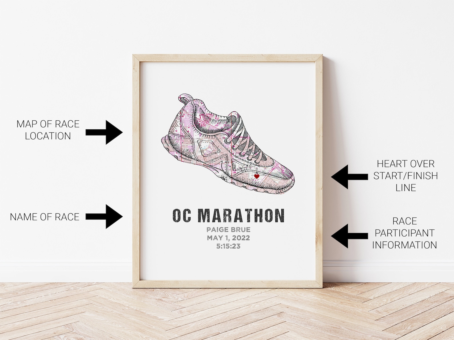 Personalized Marathon Map Gift Custom Gift for Runner - Etsy