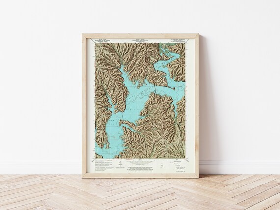 Lake Monroe Map Print 1966 USGS Topographic Map - Etsy