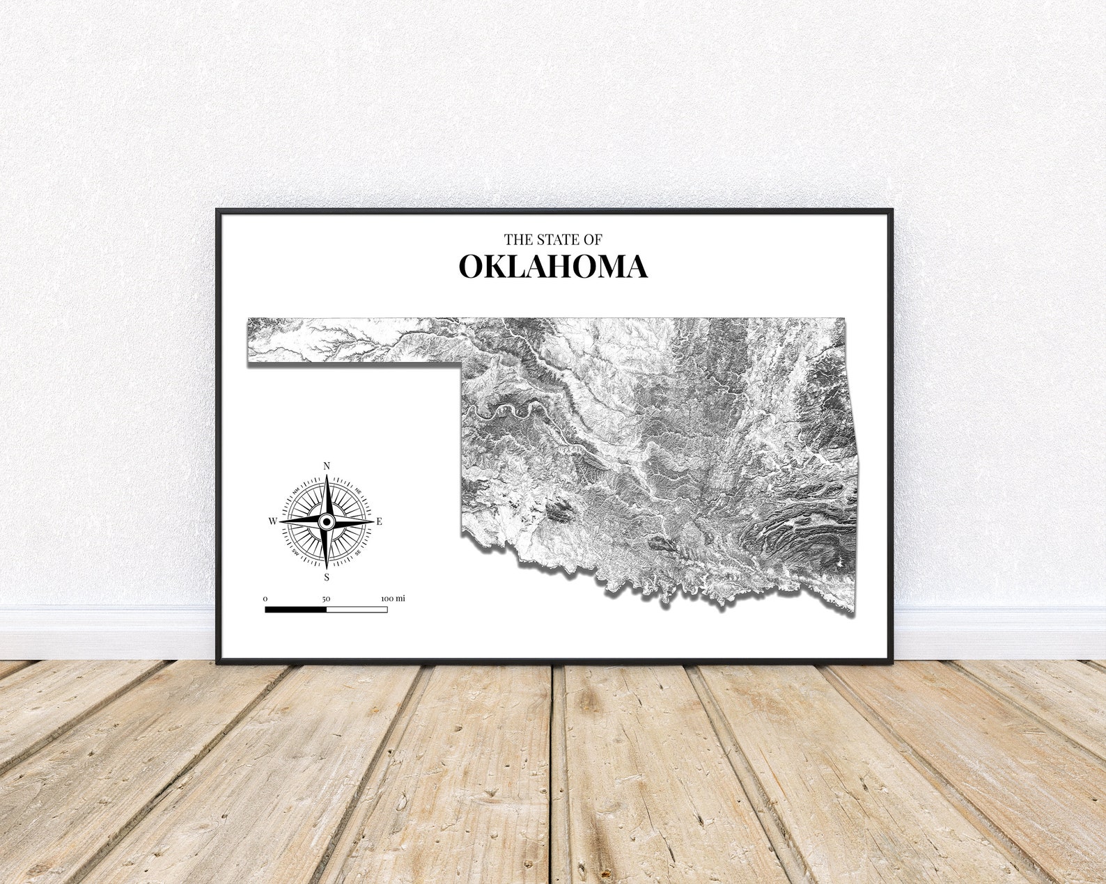 Oklahoma Elevation Map Gift Oklahoma Shaded Relief Map | Etsy Oklahoma Elevation Map Gift Oklahoma Shaded Relief Map | Etsy