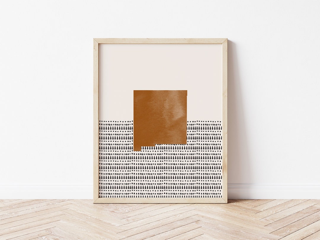 New Mexico Boho Wall Art Map - Etsy