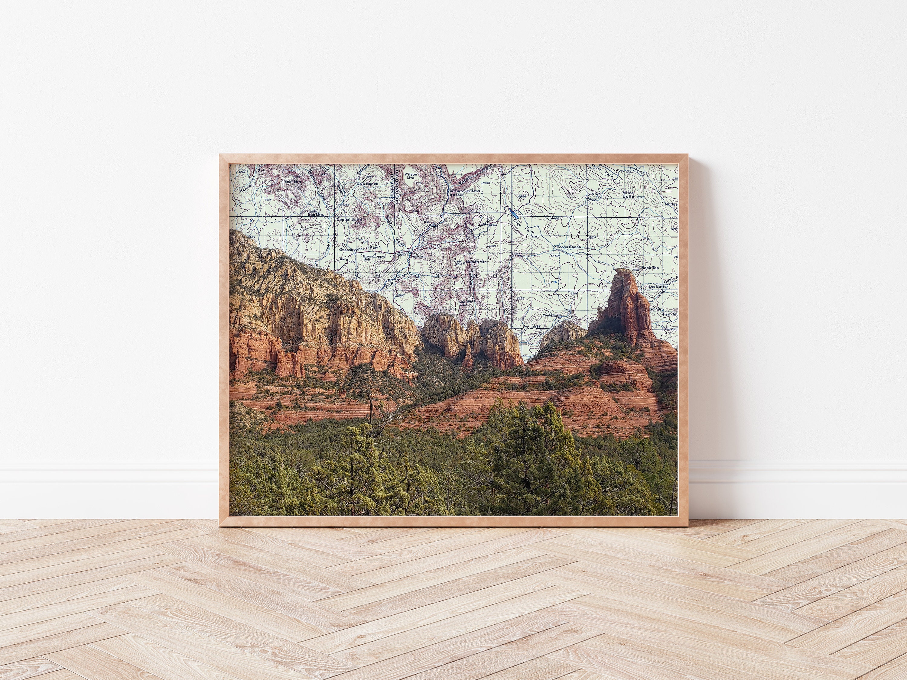 Sedona Arizona Artwork Sedona Map Gift | Etsy