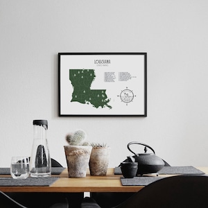 Louisiana State Parks Map - Etsy