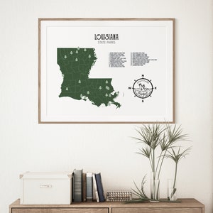 Louisiana State Parks Map - Etsy