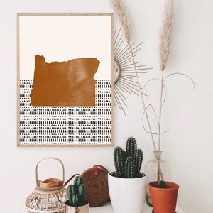 Oregon Boho Wall Art Map - Etsy