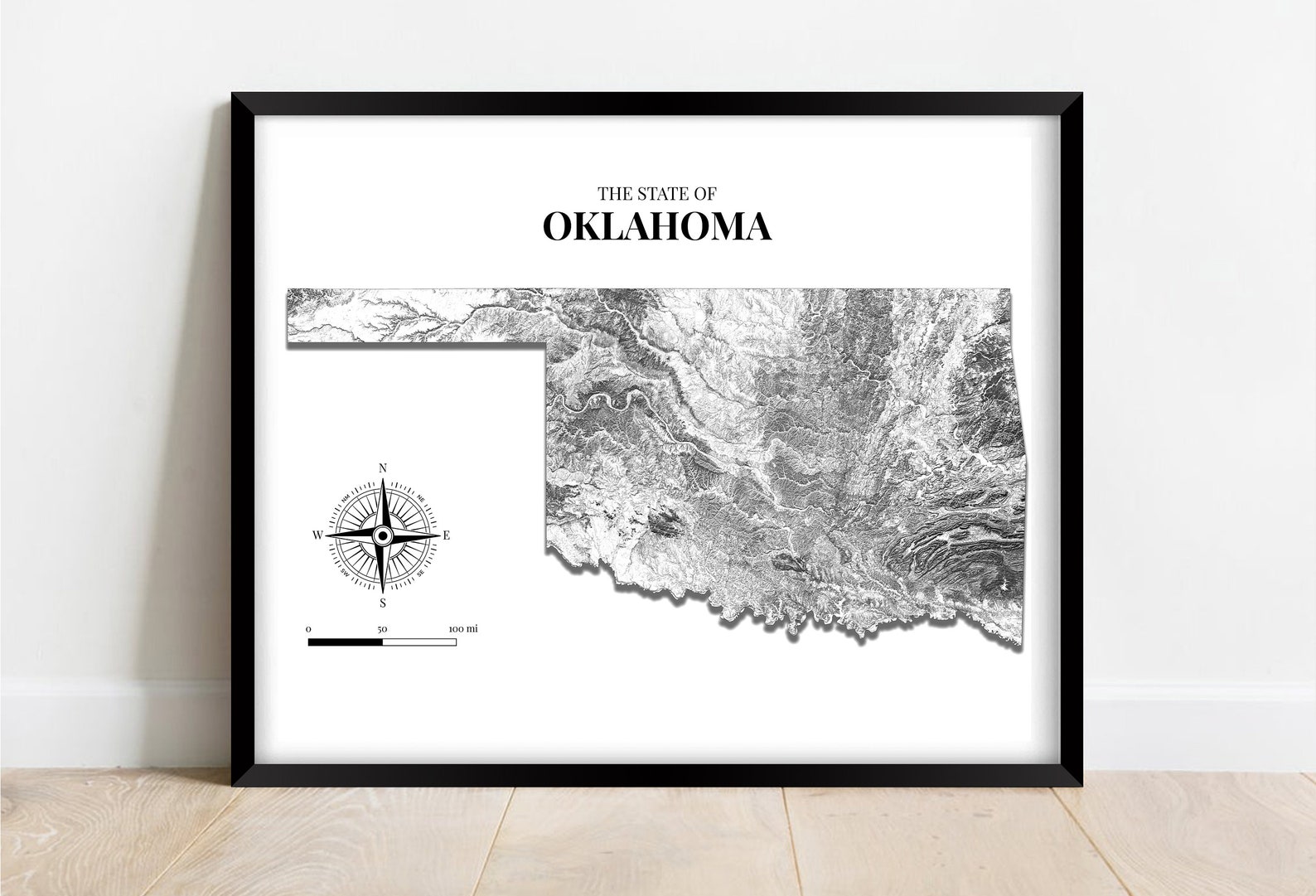 Oklahoma Elevation Map Gift Oklahoma Shaded Relief Map | Etsy Oklahoma Elevation Map Gift Oklahoma Shaded Relief Map | Etsy
