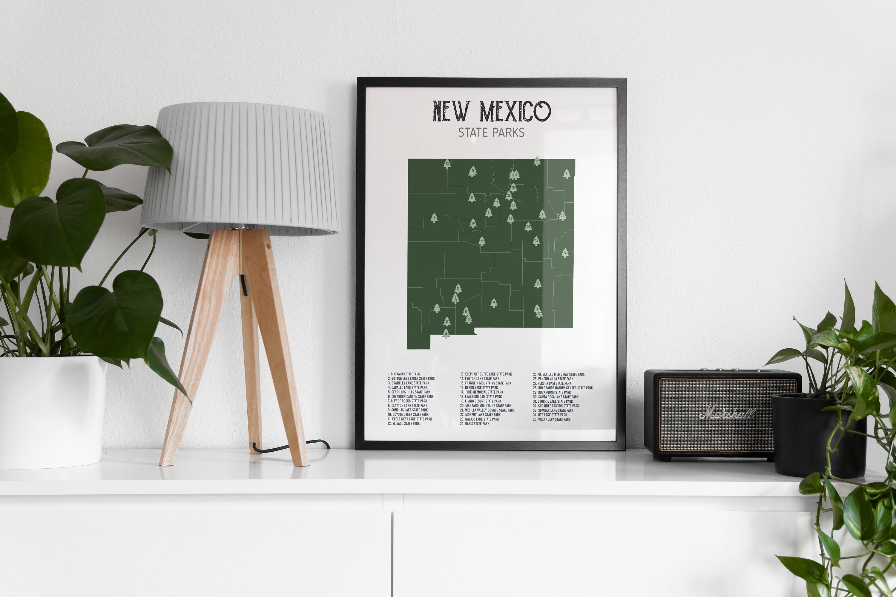 New Mexico State Park Map - Etsy